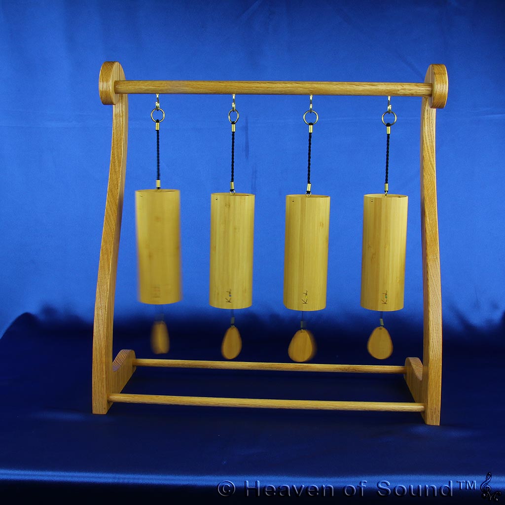 Koshi Bamboo Wind Chimes made in France - Complete Set of 4, with or w ...